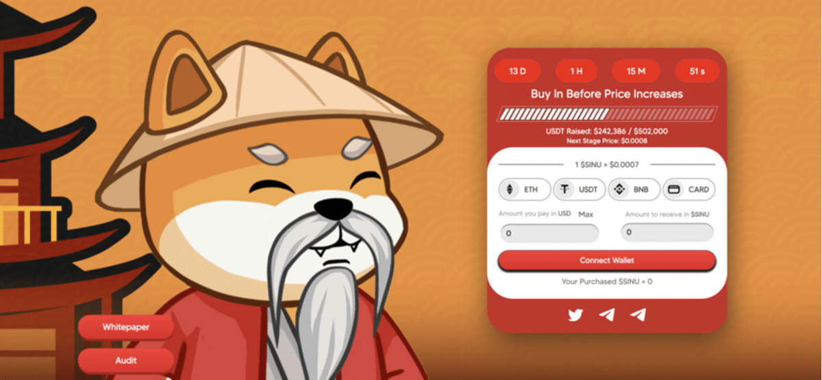 Sensei Inu: ¿Cómo comprar $SINU temprano?