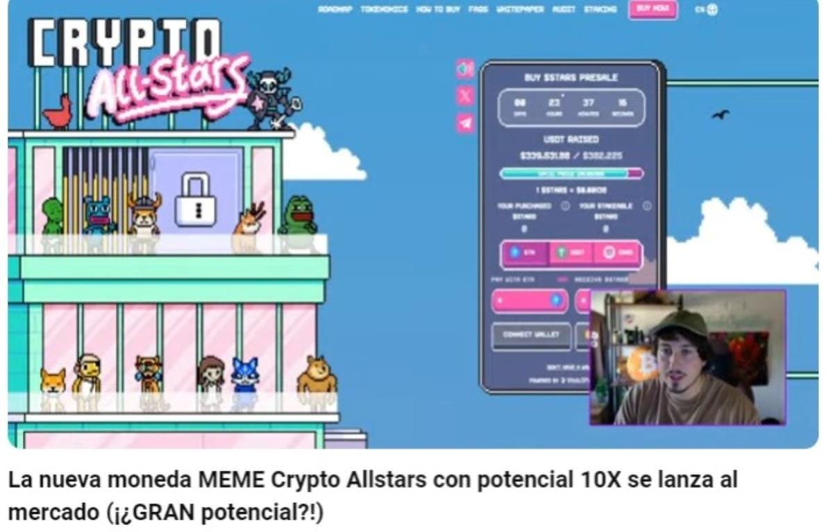 La nueva preventa Crypto All-Stars revoluciona staking memecoin