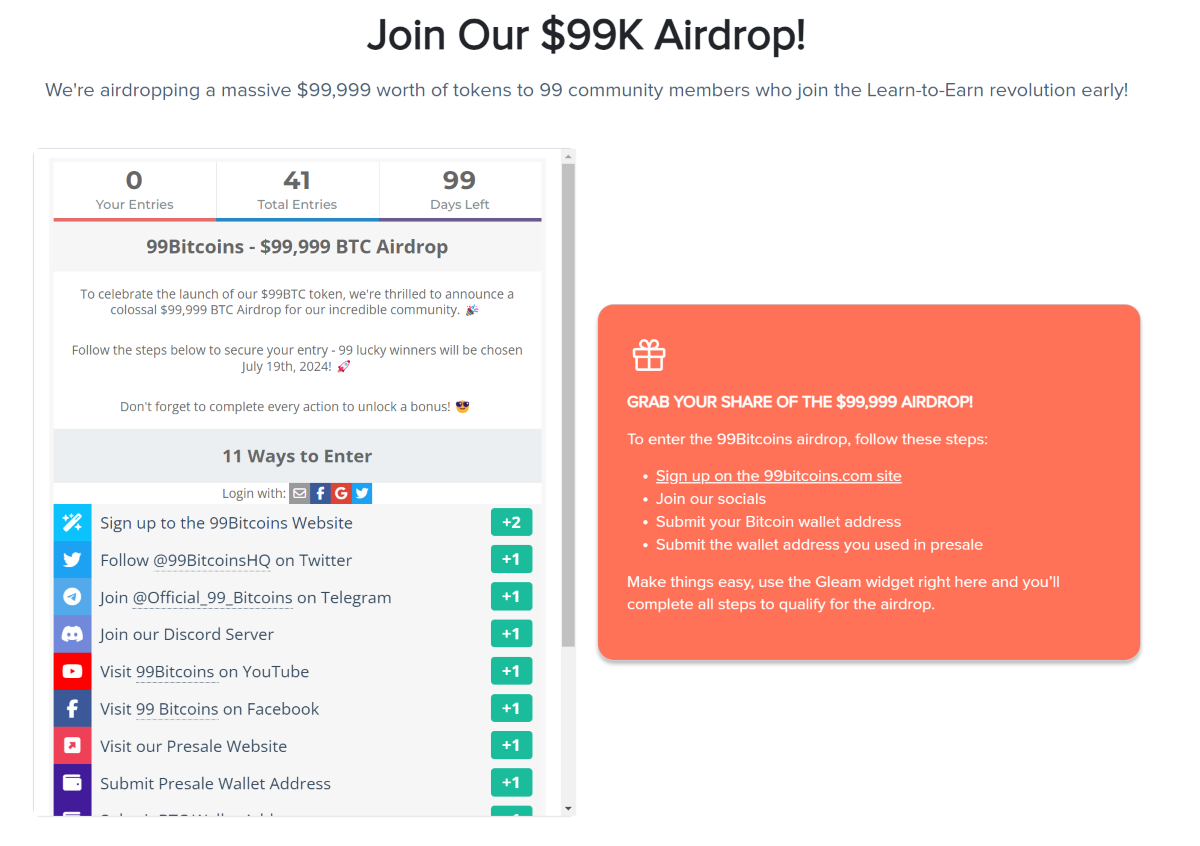 Come comprare il token 99Bitcoins ($99BTC) - Guida facile